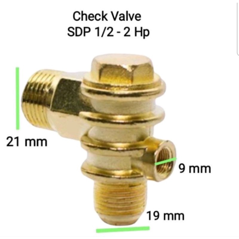 Jual (1/2HP SDP) Check Valve model SDP check valve kompresor 1/2hp ...