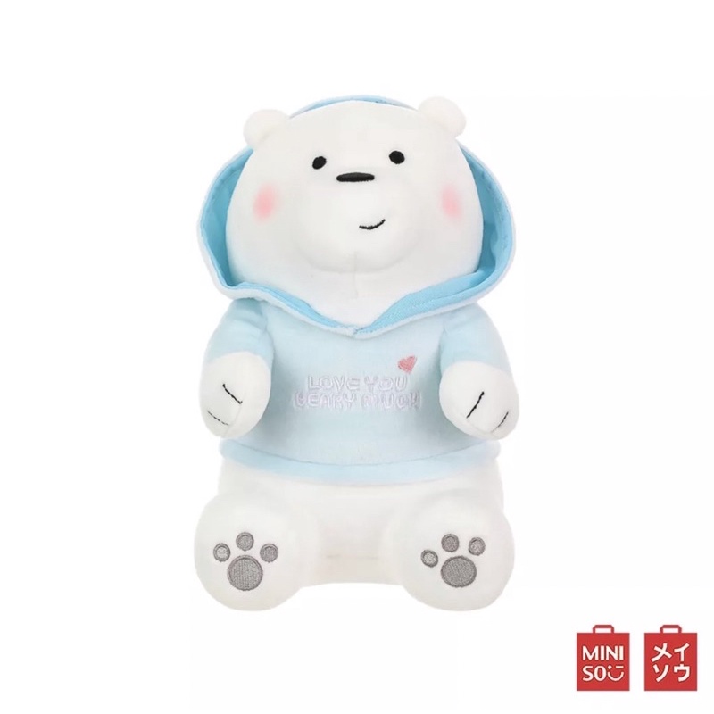 Jual BONEKA MINISO LOVELY SITTING PLUSH TOY MINISO WE BARE BEARS ...