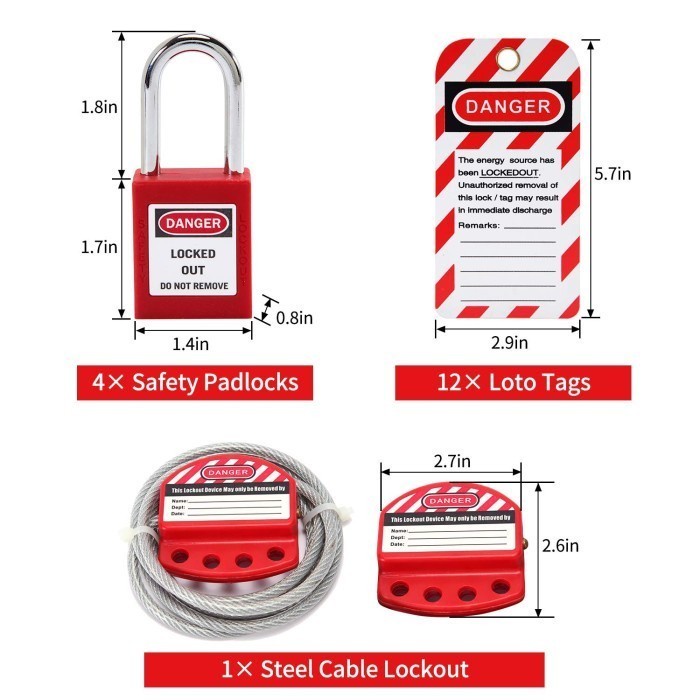 Jual Lockout Tagout Kit - Lockout Set Safety Padlocks Lockout Hasp ...