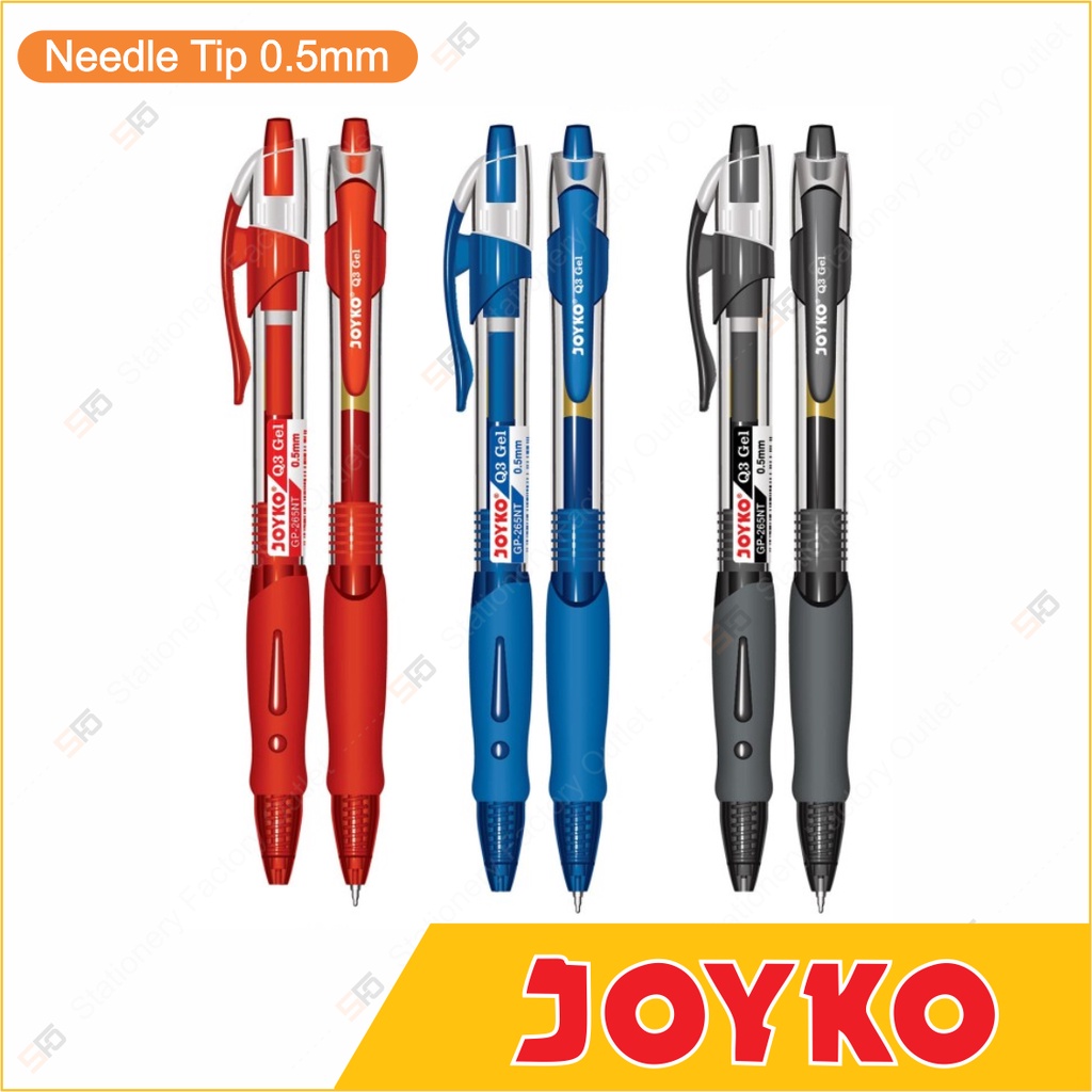 Jual Pen Q3 Gel Joyko Needle Tip GP-265NT Retractable 0.5 mm - GP 265 NT Q - SFO Semarang ...