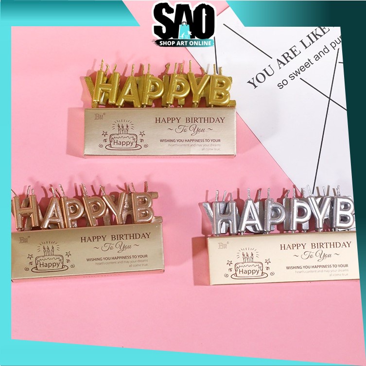 Jual SAO - Li5569 Lilin Huruf Happy Birthday / Birthday Candle / Cake ...