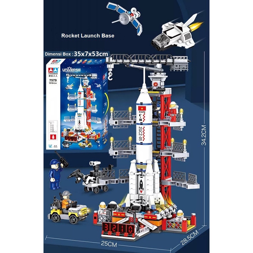 Jual Brick/Block Chaobao 7579 Universe ( Rocket Launch Base ) 1010+ Pcs ...