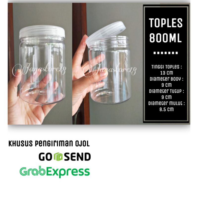 Jual toples 800ml tebal 55gr KHUSUS GOSEND GRAB- BOTOL TOPLES 800ML ...