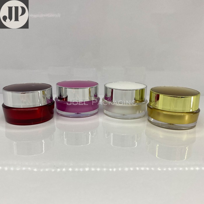 Jual POT LUXURY GOLD 10GR PUTIH PINK MERAH 10 GRAM ROUND JAR 10 GR ...
