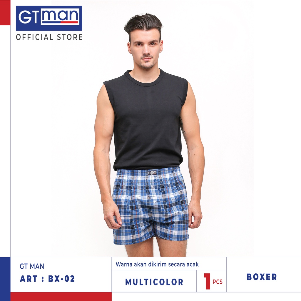 Jual GT MAN - BX02NEW - BOXER - MUTLICOLOR - 1 PCS - BOXER PRIA DEWASA ...