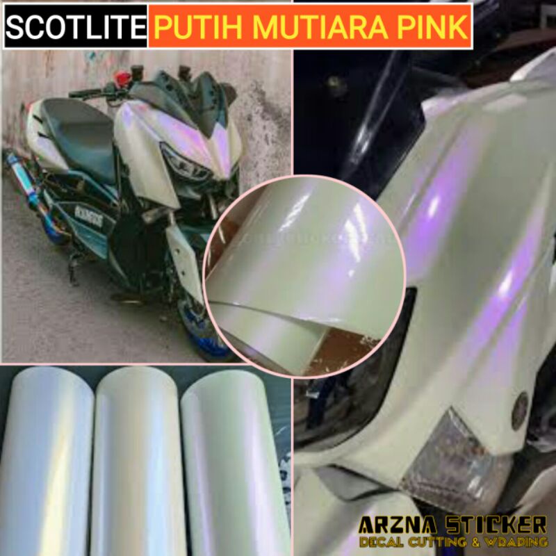 Jual Stiker skotlet putih lembayung / sokotlet putih mutiara pink gold ...