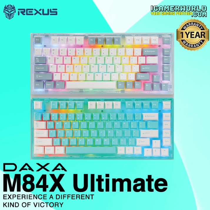 Jual Rexus Daxa M84X Ultimate 75% RGB Hotswap 3 IN 1 Connection South ...