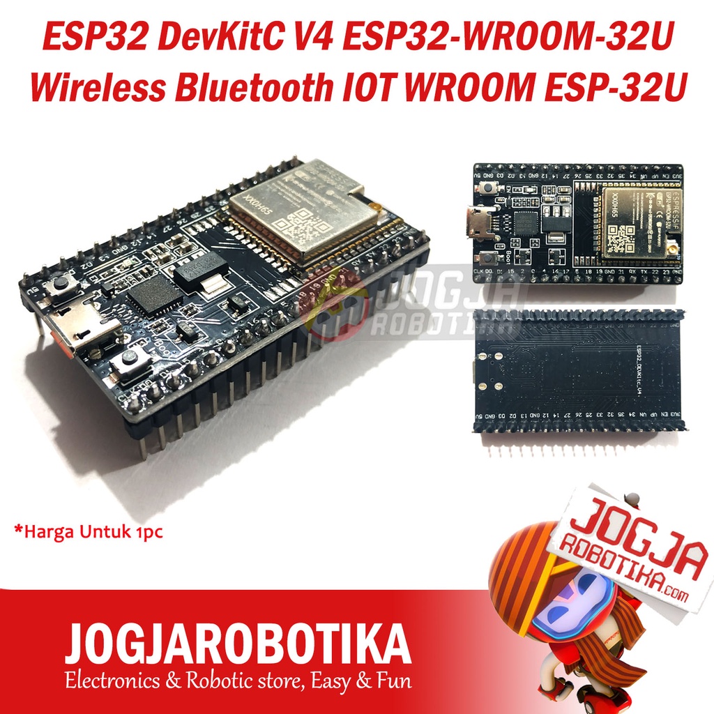 Jual ESP32 DevKitC V4 ESP32-WROOM-32U Wireless Bluetooth IOT WROOM ESP-32U | Shopee Indonesia