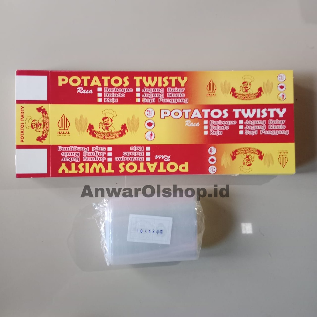 Jual KERTAS KENTANG ULIR TORNADO DAN PLASTIK ISI 100 PCS// KERTAS ...