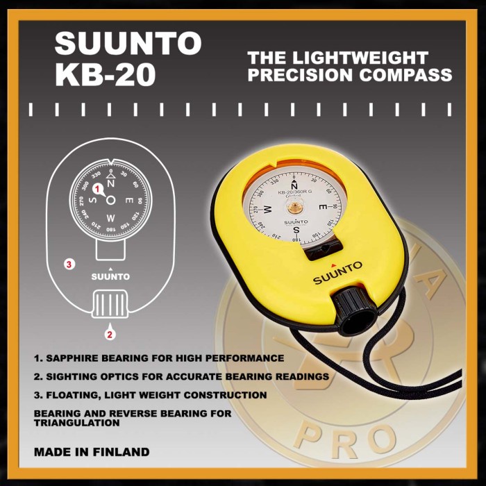 Jual Kompas Kompas Kb20 Yellow Compass Suunto Kb 20 Original | Shopee Indonesia