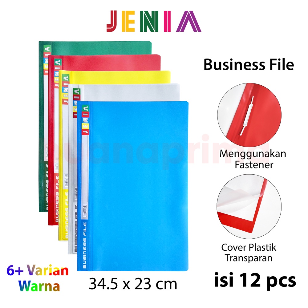 Jual Map Business File Isi 12 Pcs Bisnis Plastik Fastener Acco Folio F4