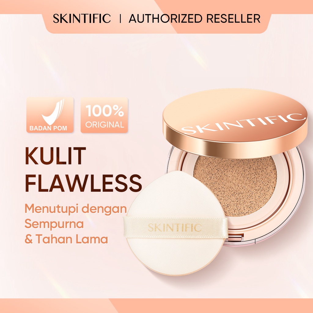 Jual Skintific Cover All Perfect Cushion SPF35 PA++++ (GOLD) | Shopee ...