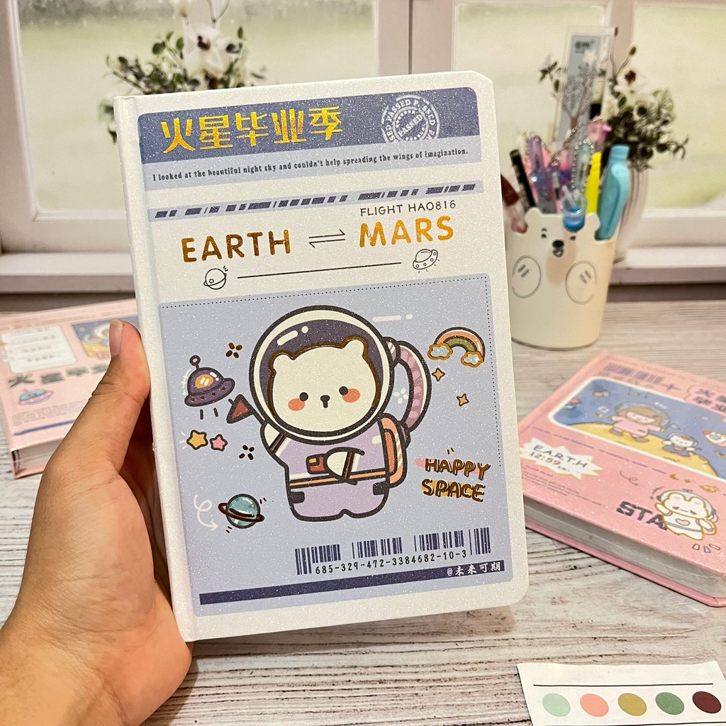 Jual Buku catatan A6 sweet astronaut - PINK BIRU UNGU REQUEST- diary ...