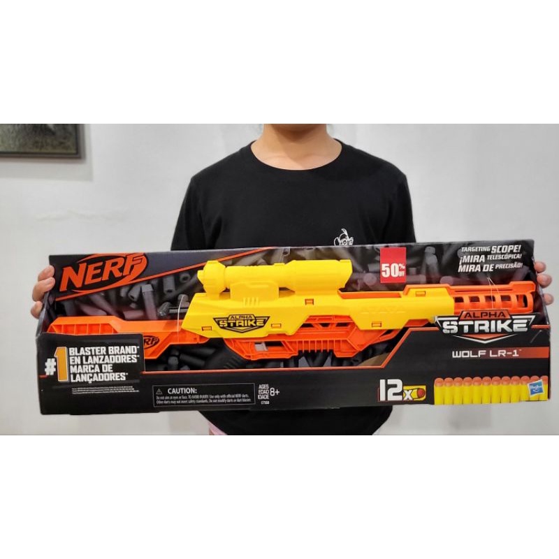 Jual Nerf Alpha Strike Wolf Lr 1 Toy Blaster With Targeting Scope Shopee Indonesia