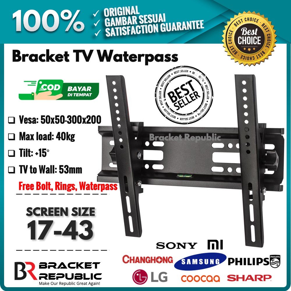 Jual BRACKET TV BEST SELLER #1!!! Bracket TV LED 43 40 32 29 27 24 22 ...