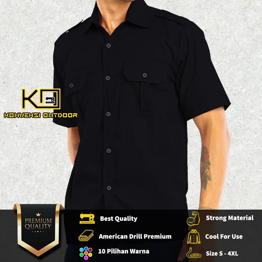 Jual BAJU KEMEJA LAPANGAN SERAGAM ATASAN PDL PDH OUTDOOR LENGAN PENDEK ...