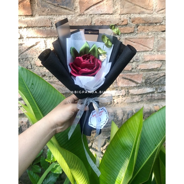 Jual [SINGLE ROSE/mawar single] BUKET BUNGA SATIN / BUKET WISUDA ...