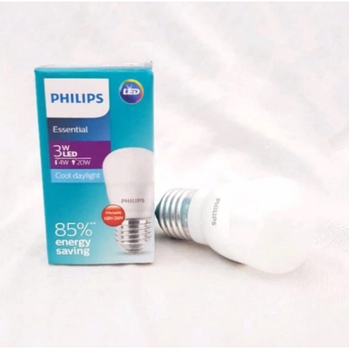 Jual lampu led essential philips 3W BULB | Shopee Indonesia