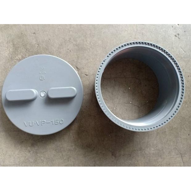Jual CO clean out PVC cap dop tutup drat CM 5" 6" 5 6 inch in septic ...