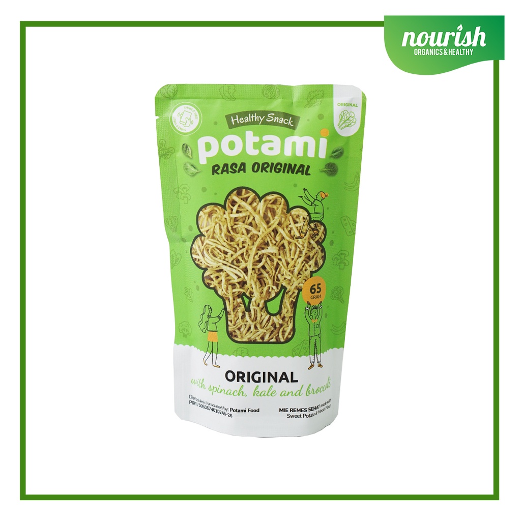 Jual Potami Mie Remes Bayam Original (65gr) | Shopee Indonesia