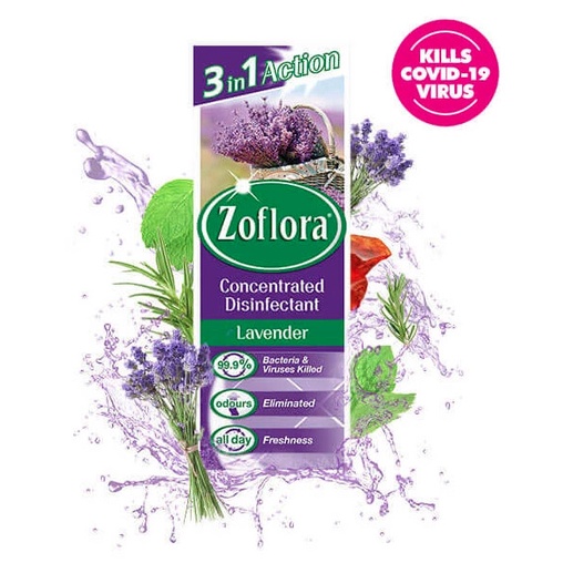 Jual Cleaner Zoflora Concentrated Disinfectant Lavender 120 Ml | Shopee ...