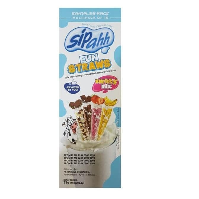 Jual Sedotan Sipahh Fun Straws Sedotan Rasa isi 10 sedotan rasa ...