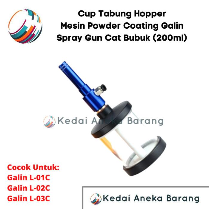 Jual Cup Tabung Hopper Mesin Powder Coating Portable Spray Gun Galin ...