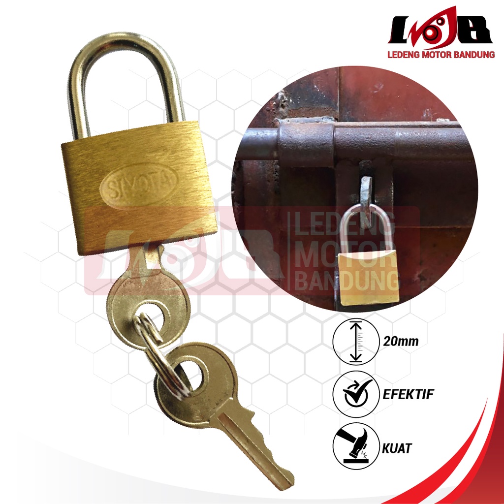 Jual Siyota Gembok Kuning Press Top Security Padlock Kunci Pengaman ...