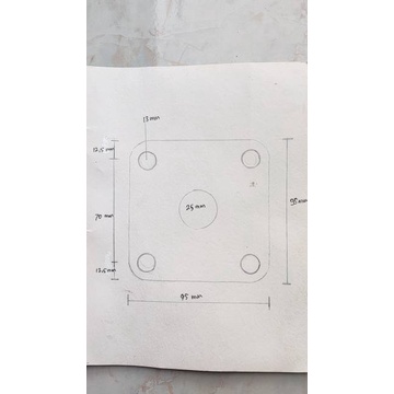 Jual Besi Plat 5mm 95 x 95mm + 5 Lubang | Shopee Indonesia