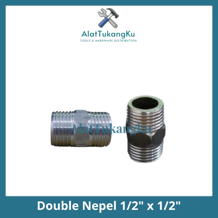 Jual Double Nepple Galvanis Drat 1/2 x 1/2 dan 1/2 x 3/4 " dan 3/4 x 3/ ...