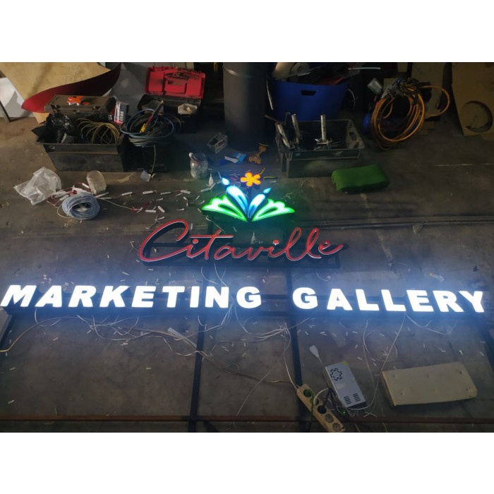 Jual Huruf Timbul Acrylic LED Free Design Papan Nama Perusahaan ...