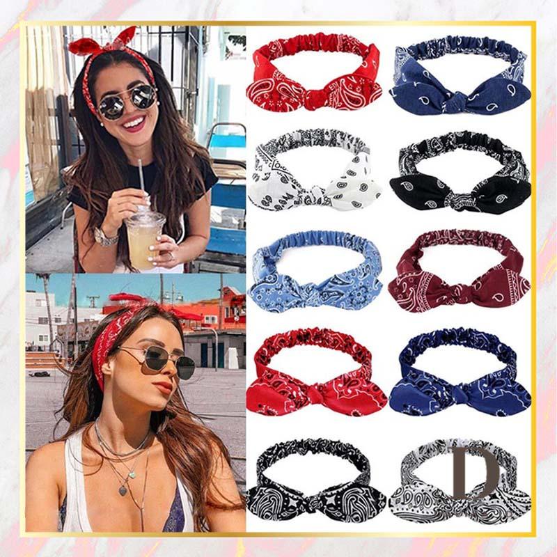 Jual Bandana Scrunchie Headband Rambut Bando Kain Lentur Retro Vintage ...