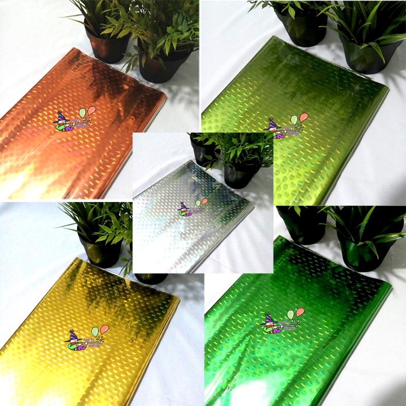 Jual Kertas Kado Hologram Mengkilap 3D Plastik Kilap Motif (5pcs) tipe ...