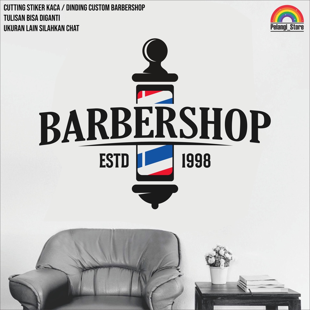 Jual Wall Sticker Stiker Dinding Cutting Barbershop Potong Cukur Rambut ...