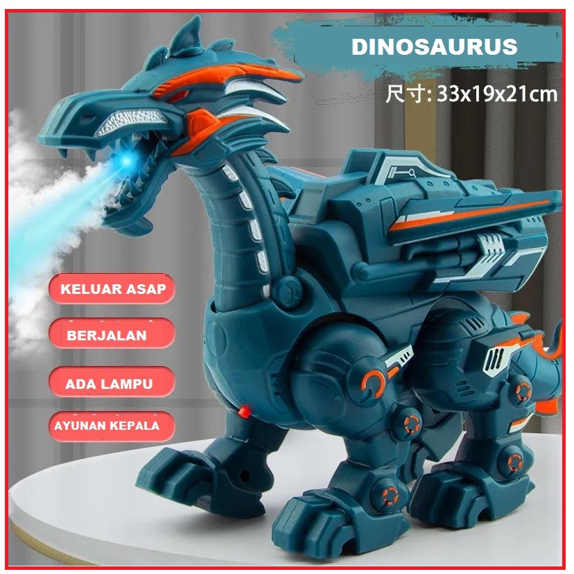 Jual Robot Naga keluar ASAP/Mainan Spray Dragon Dinosaurus Lampu ...
