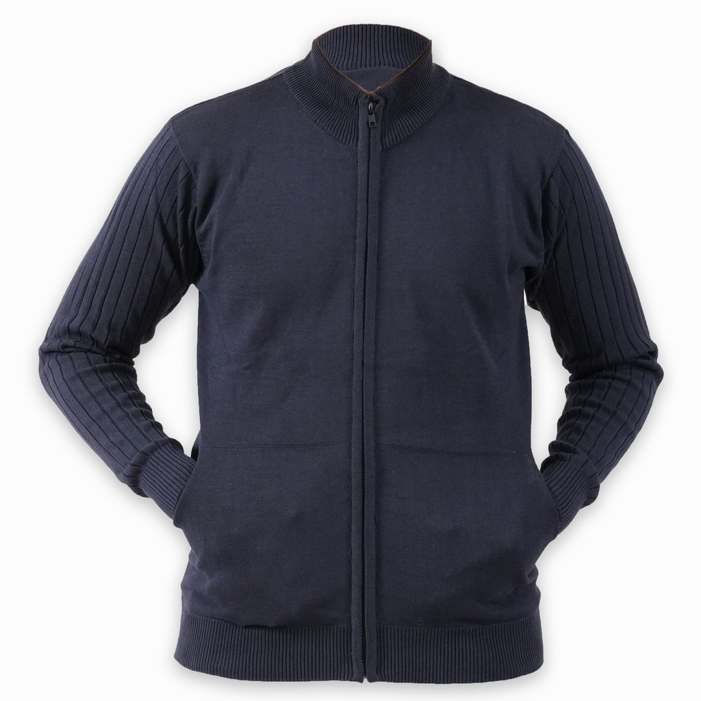 Jual Jaket Rajut Sporty Poket/Saku Sweater Rajut Resleting Pria ...