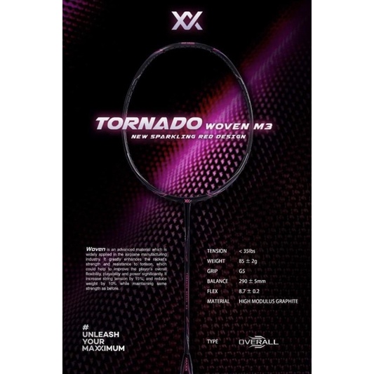 Jual Racket maxx Tornado woven M3 new color | Shopee Indonesia