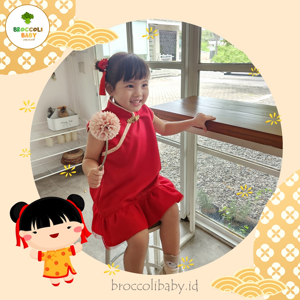 Jual BROCCOLI BABY - MING & HONG DRESS Cheongsam Anak Perempuan Girl ...