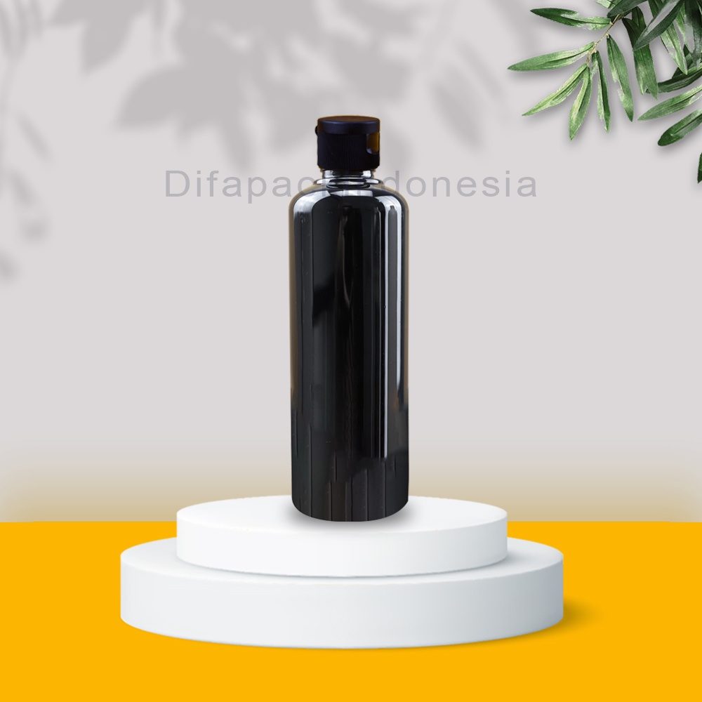 Jual Botol Kosmetik Pet 250Ml Fliptop Hitam Body Hitam | Shopee Indonesia
