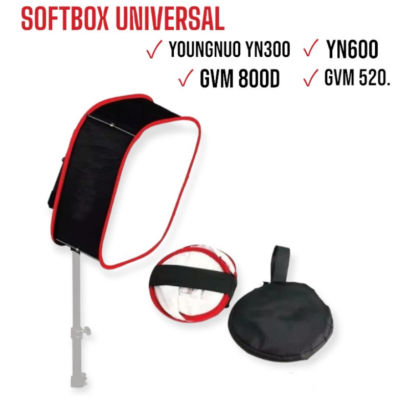 Jual SOFTBOX UNIVERSAL LED YOUNGNUO YN300 YN600 GVM 800D GVM 520 ...