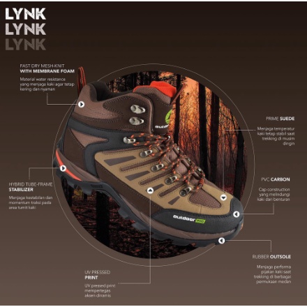 Jual Sepatu Hiking Outdoor Pro Series Lynk - Sepatu Gunung Waterproof ...