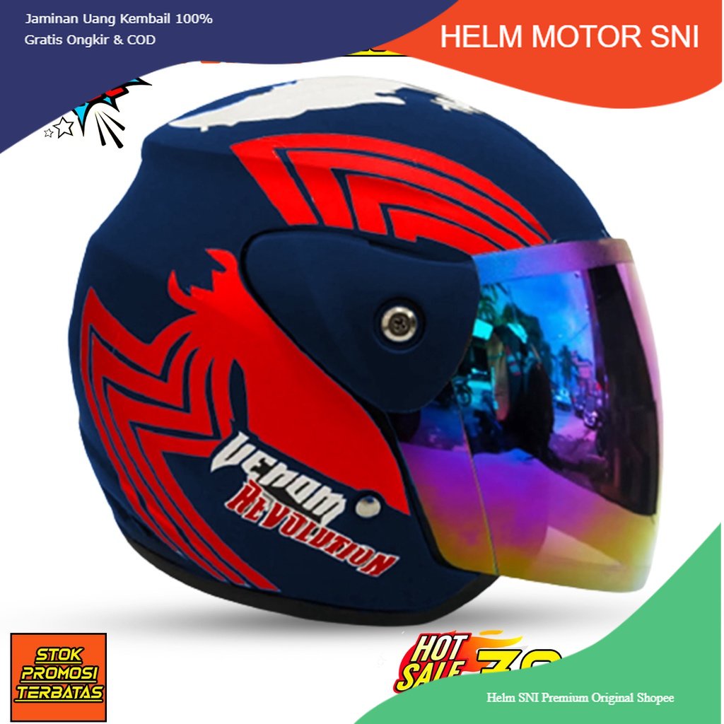 Jual Helm Motor Half Face Evo Inovation SNI Seperti Helm GM original ...