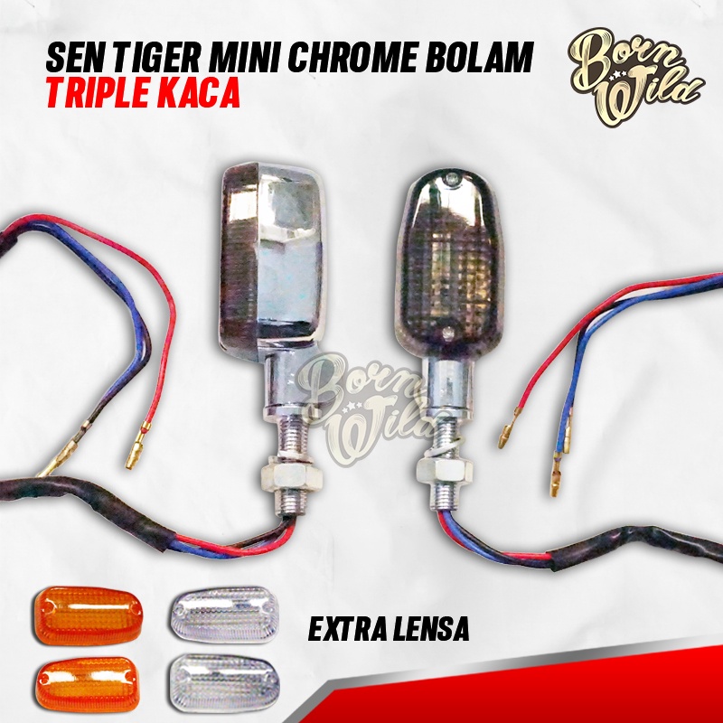 Jual BORN WILD LAMPU SEN TIGER MINI BOLAM DAN TRIPLE KACA | Shopee ...