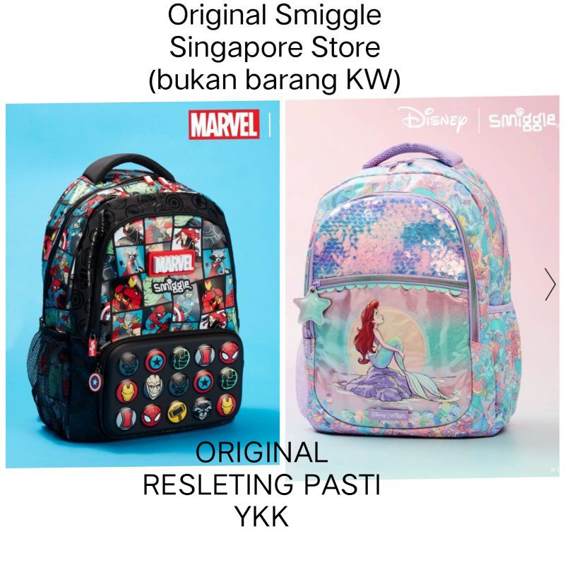 Jual SMIGGLE DISNEY ARIEL MARVEL BACKPACK Tas Smiggle | Shopee Indonesia
