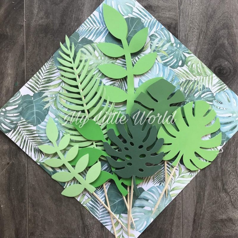 Jual Topper Daun Pohon Forest Jungle Hiasan Kue Dekorasi Cake Tema Dino ...