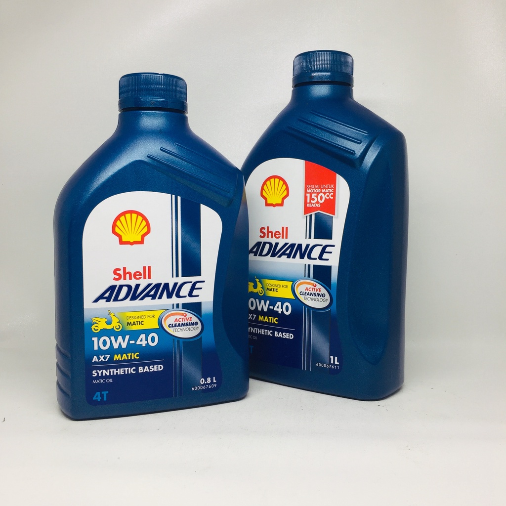 Jual OLI MESIN PELUMAS MESIN OIL MOTOR SCOOTER MATIC SHELL ADVANCE AX7 ...