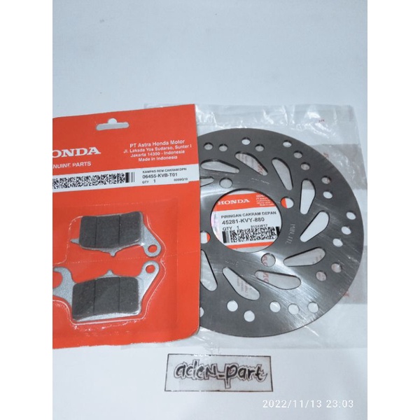 Jual Piringan Cakram depan plus Dispad Honda Beat Vario Scoopy (KVB/KVY ...
