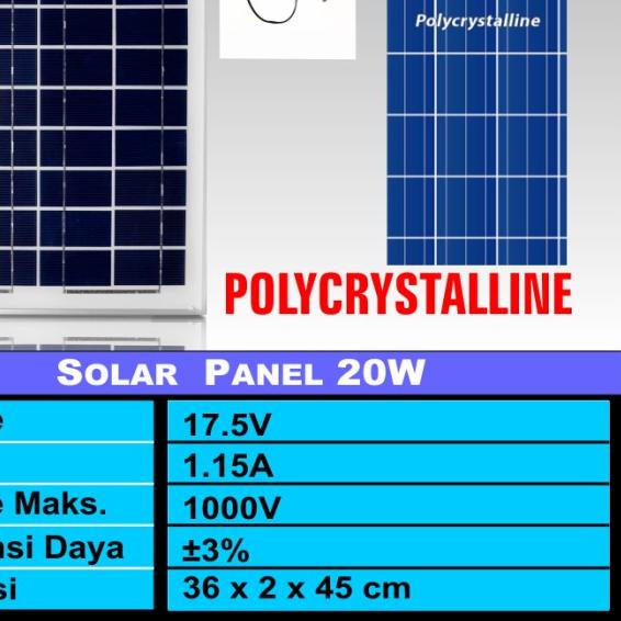 Jual solar panel/papan solar cell/panel surya 20wp | Shopee Indonesia