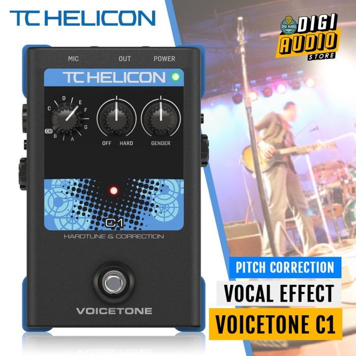 Jual Efek Vocal Pitch Correction Tc Helicon Voicetone C1 Pedal Stompbox ...