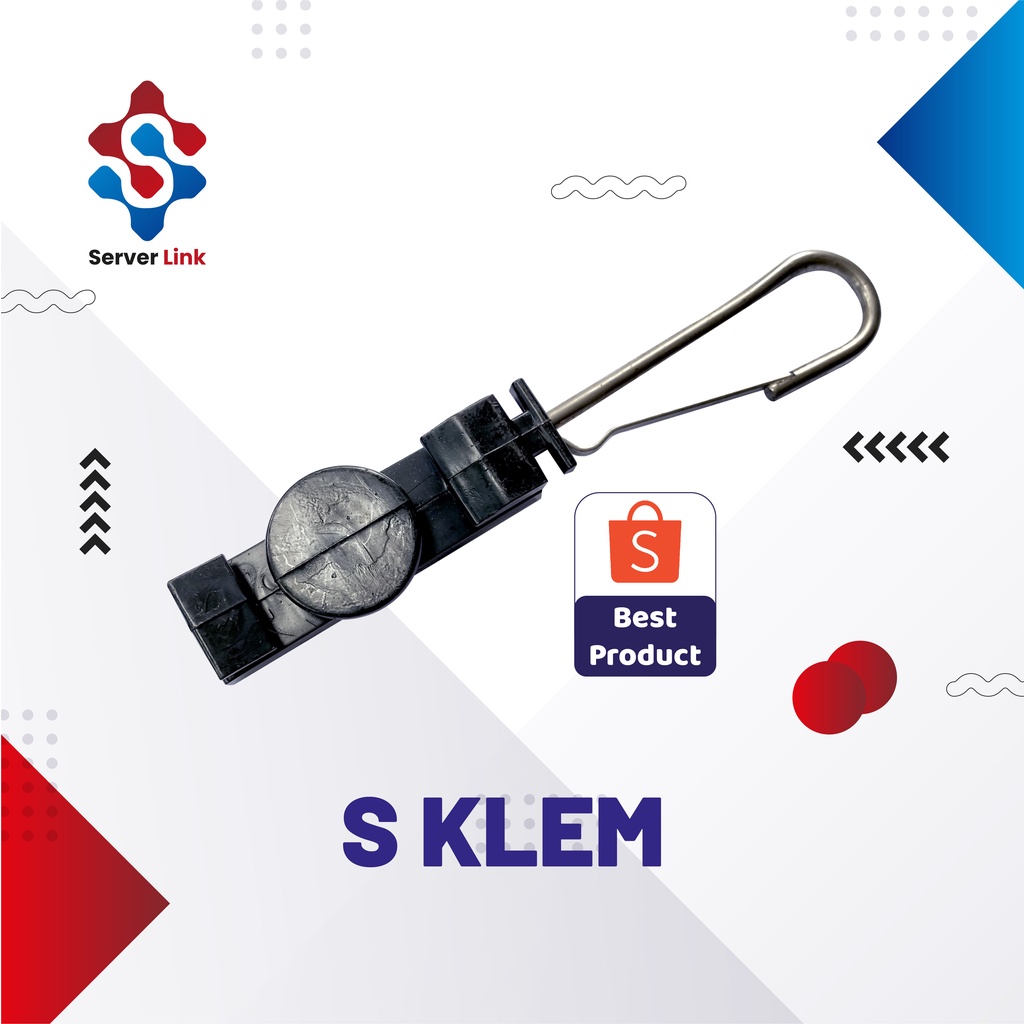 Jual Klem S fiber optik Hook S Clamp Klem Japit Hitam Gantungan Cantolan Pengait Fiber Optic ...